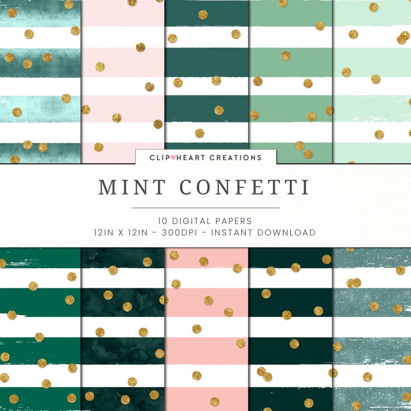 Mint Green and Gold - Etsy