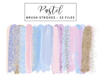 Ocean Navy & Silver Brush Strokes Clip Art, Silver Brush Strokes ...