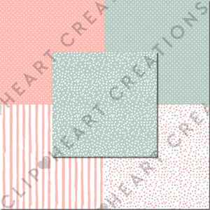 Peach Digital Paper Patterns, 20 Seamless Commercial Use Instant ...