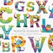 Safari Alphabet Alphabet Clip Art, Commercial Use Instant Download ...