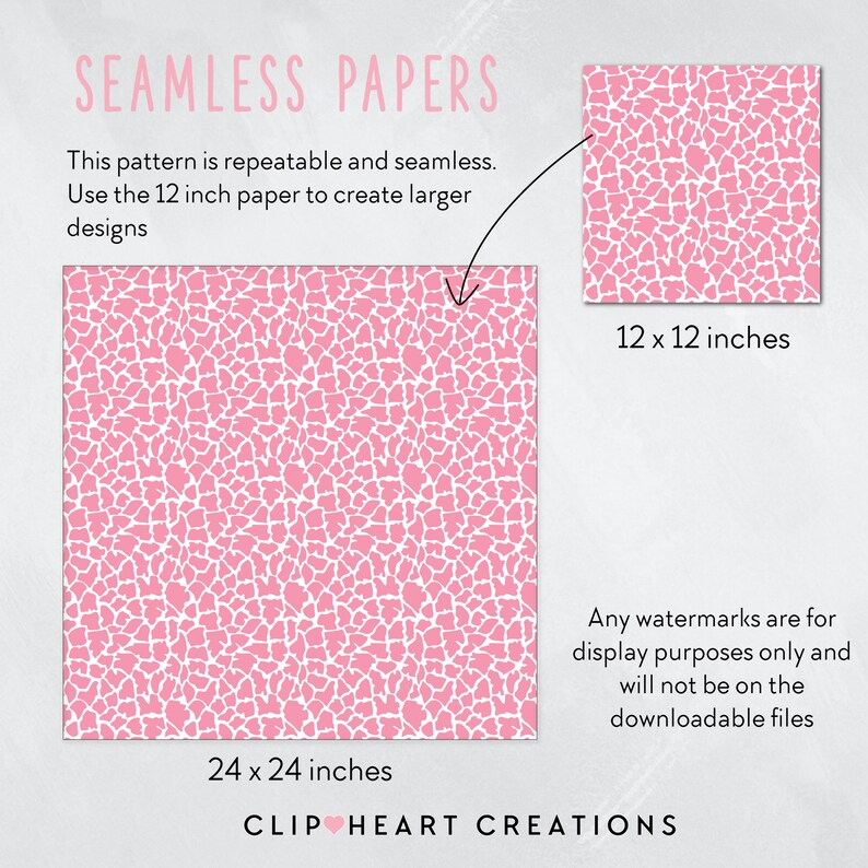 100 Giraffe Print Digital Paper, Commercial Use Seamless Animal Print ...