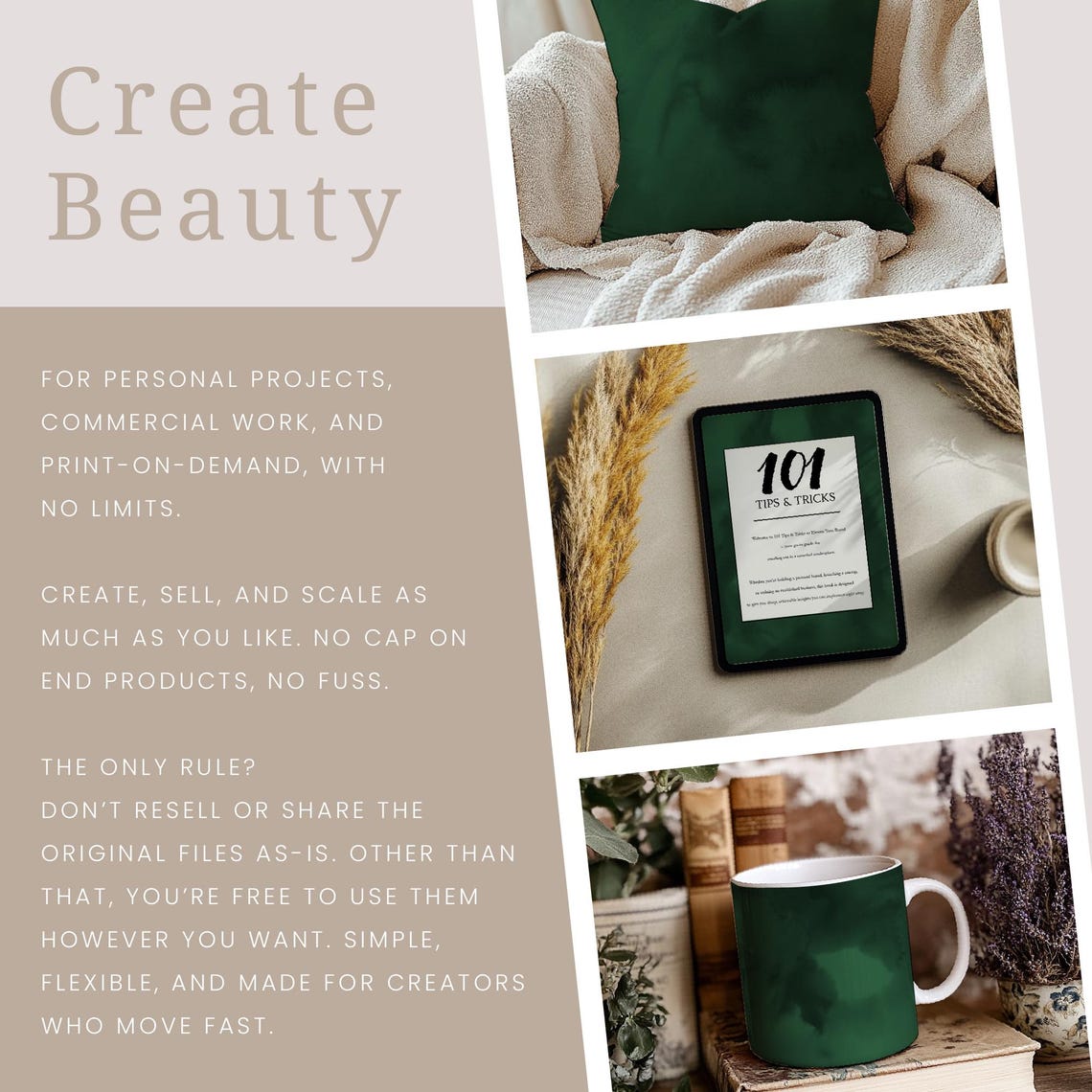 Emerald Green Watercolor Digital Papers, Commercial Use Instant ...