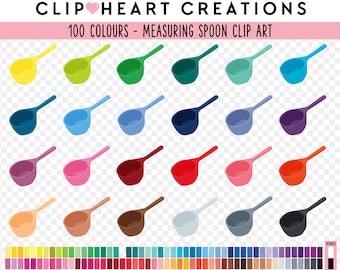 Measuring Spoon Clip Art - Etsy
