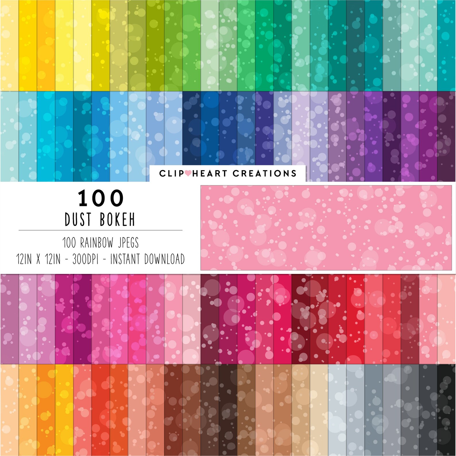 100 Bokeh Digital Papers Commercial Use Instant Download - Etsy