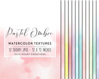 Coral Watercolor Digital Papers, Commercial Use Instant Download ...