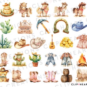 Watercolor Wild West Clipart, Commercial Use Instant Download PNG ...