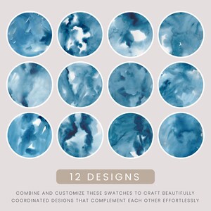 Blue Watercolor Digital Papers, Commercial Use Instant Download ...