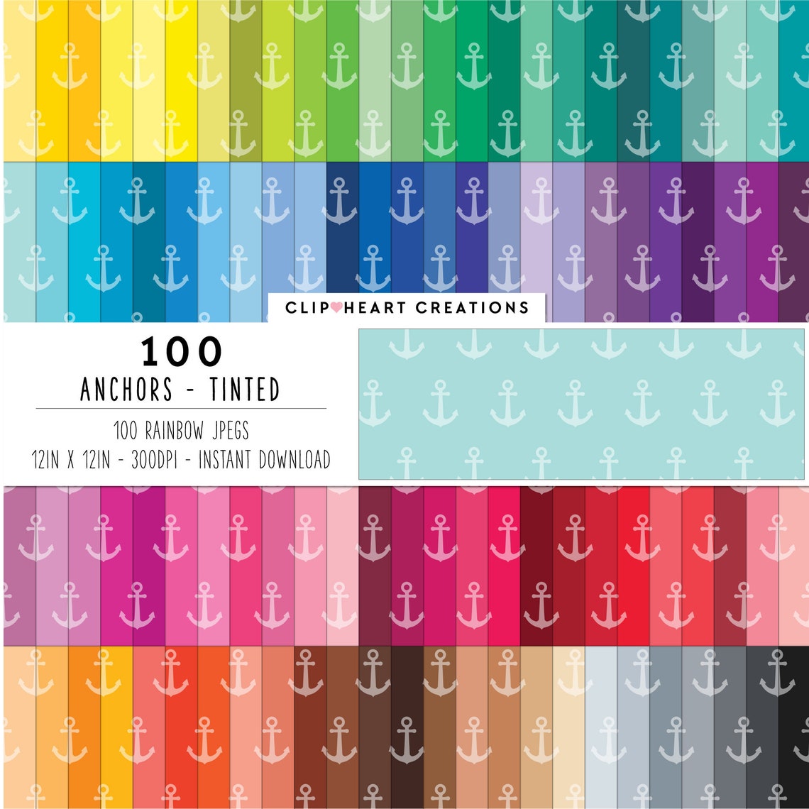 100 Anchors Digital Paper Commercial Use Instant Download - Etsy