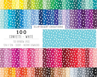 100 Confetti Digital Papers Commercial Use Seamless Tinted | Etsy