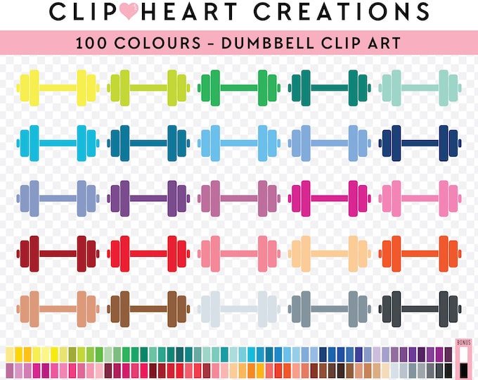 Dumbbell Clipart, Fitness Clip Art Health Exercise Athletic Weights ...