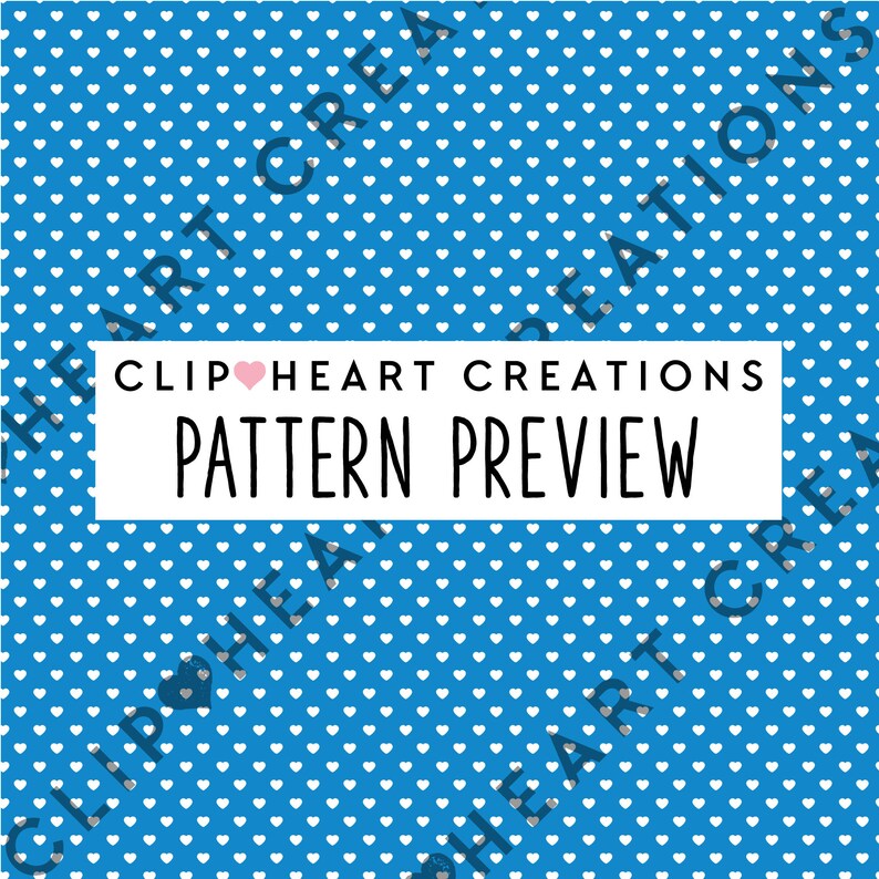 100 Heart Pattern Digital Paper Pack, Commercial Use Seamless Mini ...