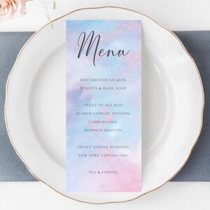 Pink and Blue Glitter Watercolor Digital Papers, Commercial Use Instant ...