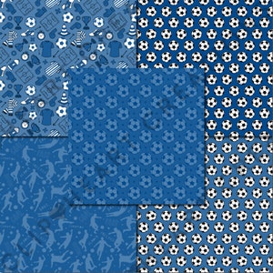 20 Soccer Themed Digital Papers, Seamless Commercial Use Instant ...