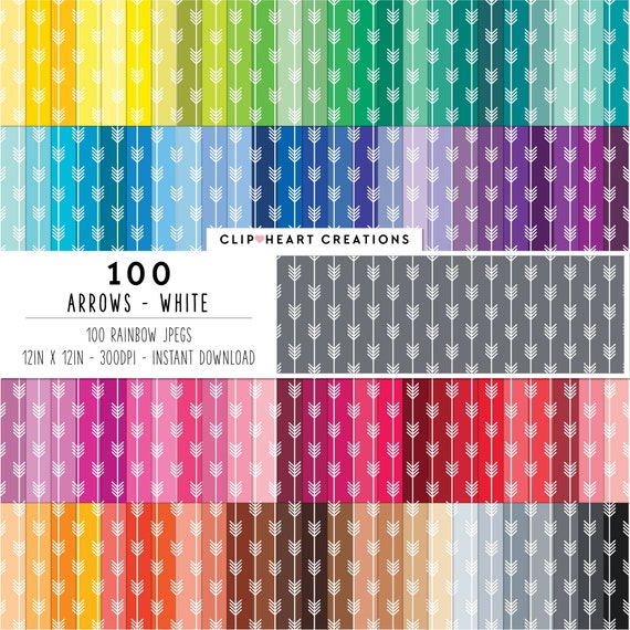 100 Arrows Digital Paper Commercial Use Seamless Arrow | Etsy