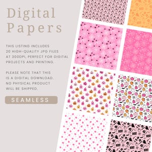 20 Cute Halloween Themed Digital Papers, Seamless Commercial Use ...