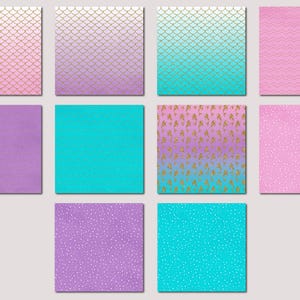 Mermaid Digital Papers, Commercial Use Instant Download Mermaids Themed ...