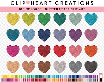 100 Heart Clip Art Commercial Use Instant Download PNG Hearts | Etsy