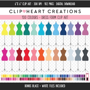 100 Dress Form Clip Art, Commercial Use Instant Download PNG Dress ...