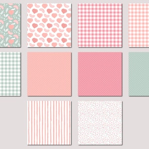 Peach Digital Paper Patterns, 20 Seamless Commercial Use Instant ...