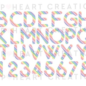 Pastel Rainbow Alphabet Clip Art, Commercial Use Instant Download ...