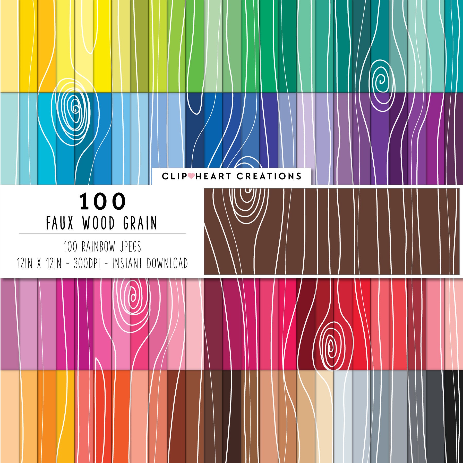 100 Wood Grain Digital Paper Commercial Use Instant Download | Etsy