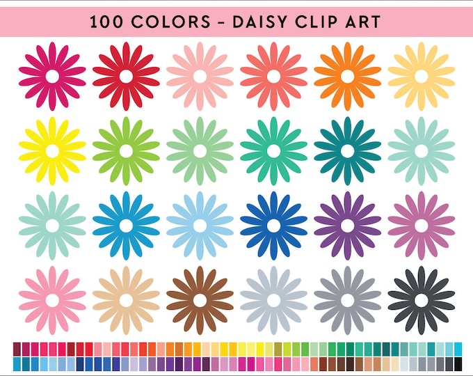 Daisy | Set of 10 | Clipart Bundle | 300 DPI Jpegs | 300 DPI ...