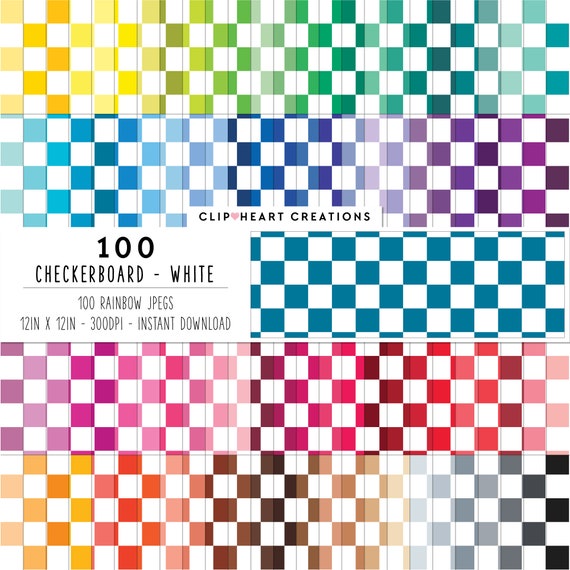 100 Checkerboard Pattern Digital Paper Commercial Use - Etsy