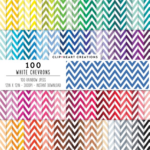 100 Chevron Digital Paper Pack Commercial Use Instant | Etsy