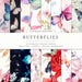 Butterflies Pattern Digital Papers, Seamless Commercial Use Instant ...
