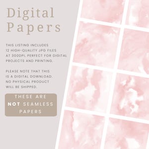 Pink Watercolor Digital Papers, Commercial Use Instant Download ...