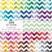 100 Ikat Chevron Digital Papers, Commercial Use Seamless Rainbow Ikat ...
