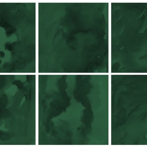 Emerald Green Watercolor Digital Papers, Commercial Use Instant ...
