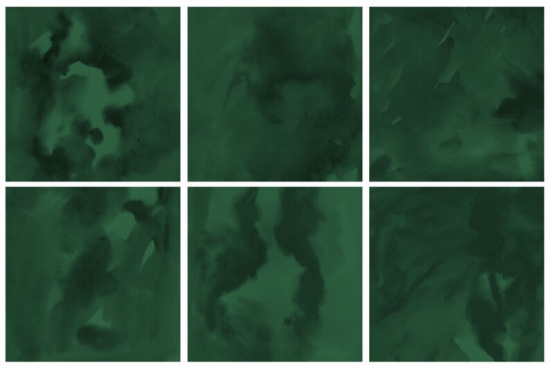 Emerald Green Watercolor Digital Papers Commercial Use - Etsy