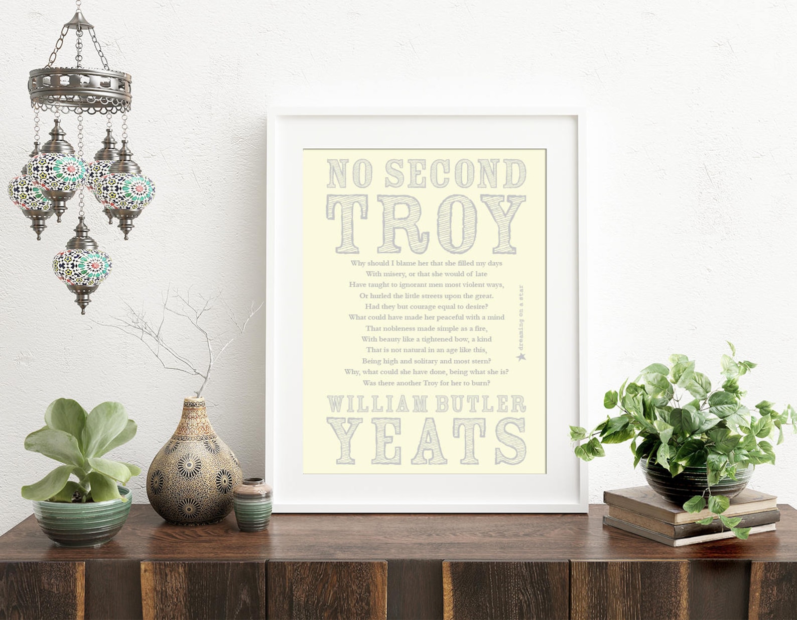 No Second Troy by William Butler Yeats Irish Poetry Art - Etsy