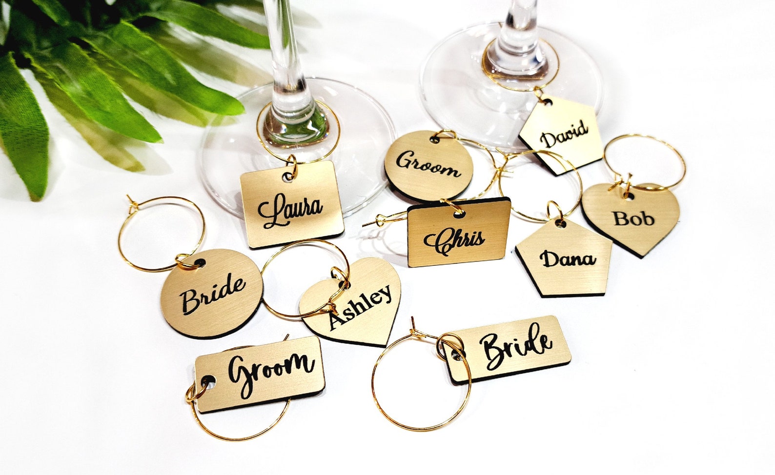Acrylic Wine Glass Charms Personalized Custom Name Gift Tags - Etsy