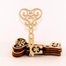 5 Wood Key Shape, Wooden Key Shape, Wood Skeleton Key, Laser Cut ...