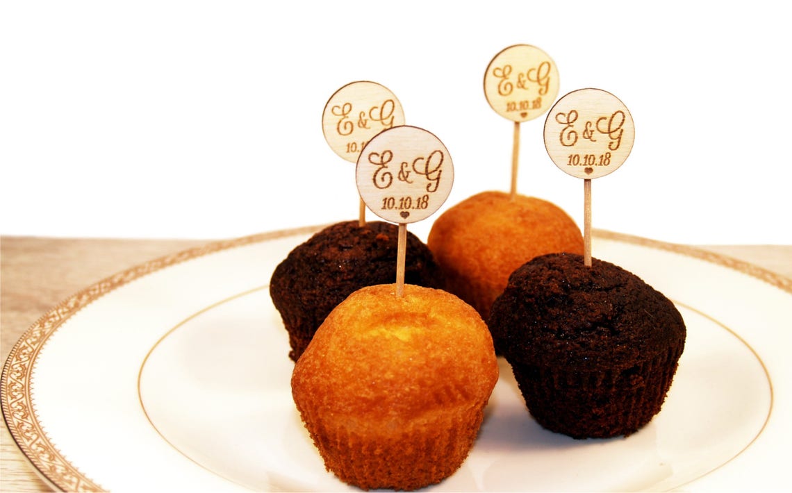 Wedding Toothpicks Cupcake Toppers Cupcake Toppers Wedding - Etsy