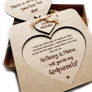 Godparents Godmother Godfather Invitation, Godparents Proposal, Will ...