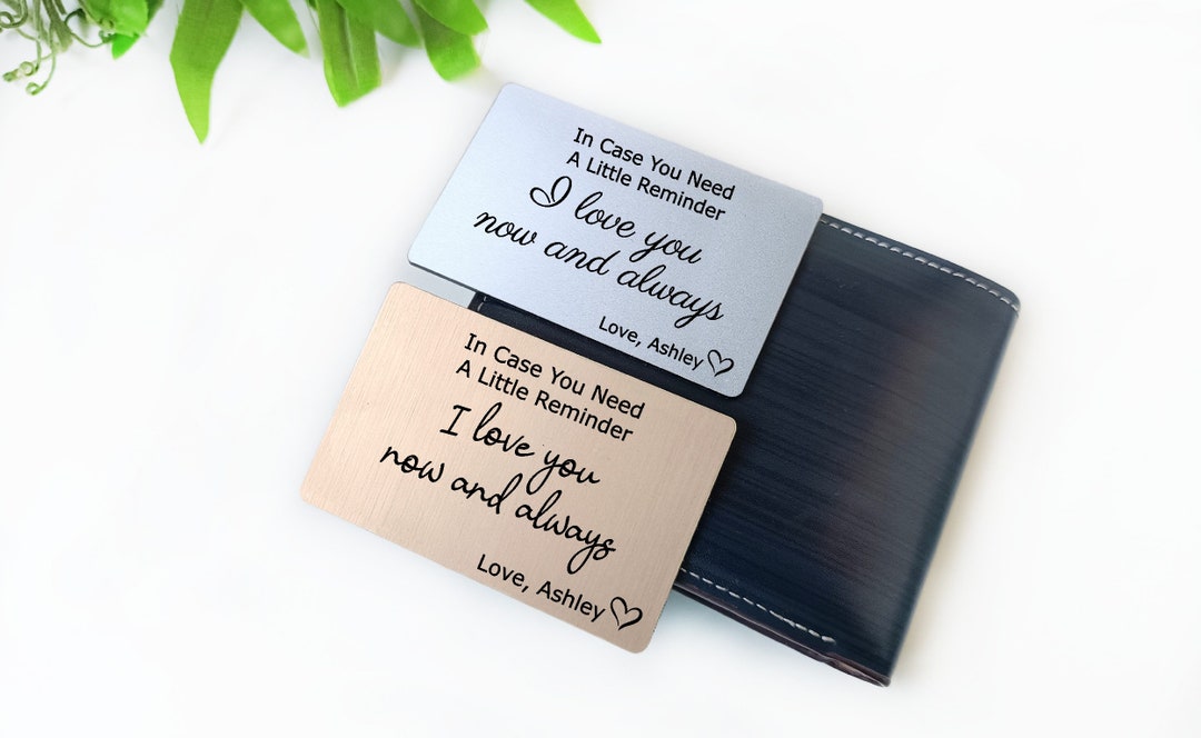 Personalized Wallet Insert Card, Custom Wallet Card, Gift for Him ...