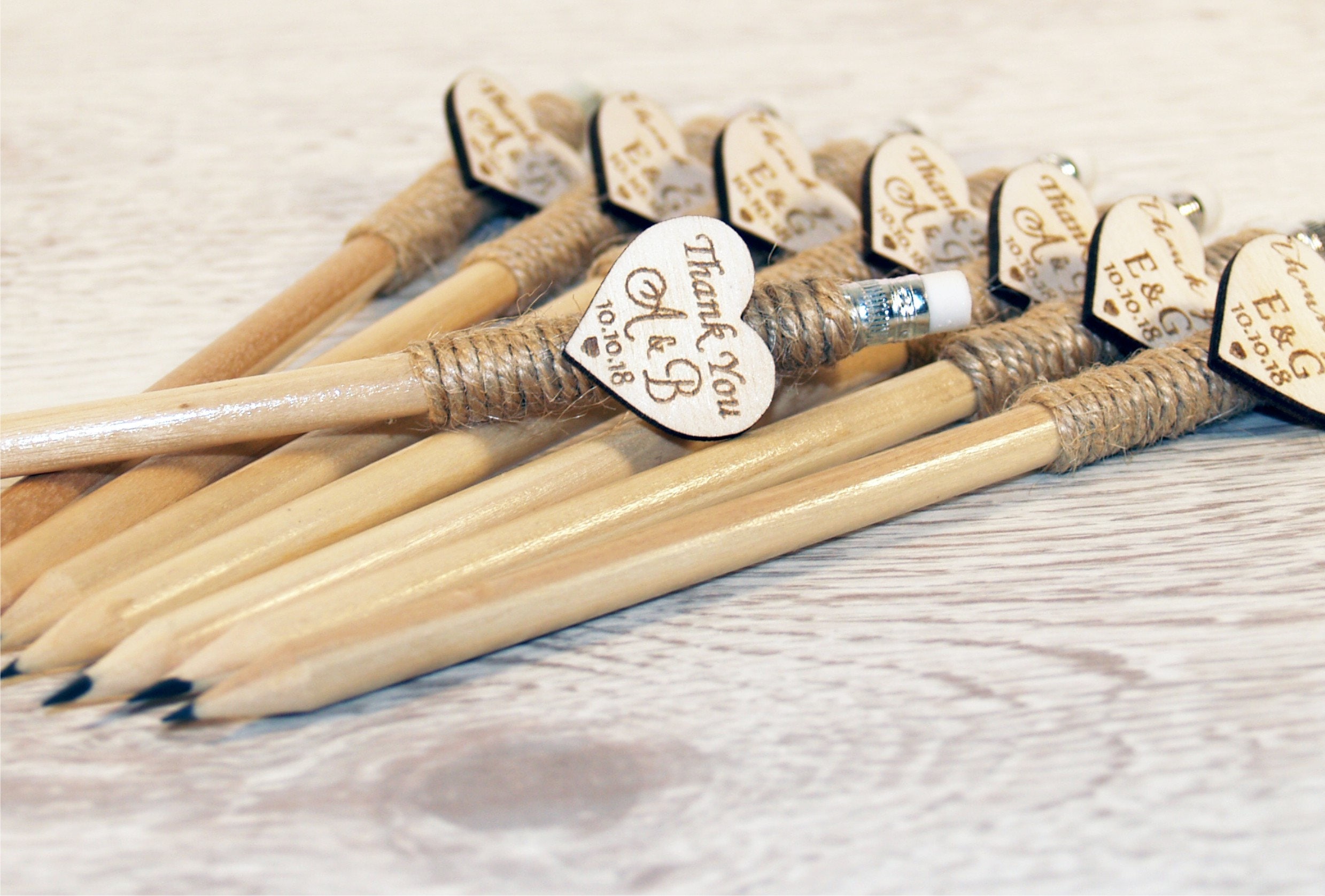 Wedding pencil Custom pencil personalized pencil Engraved | Etsy