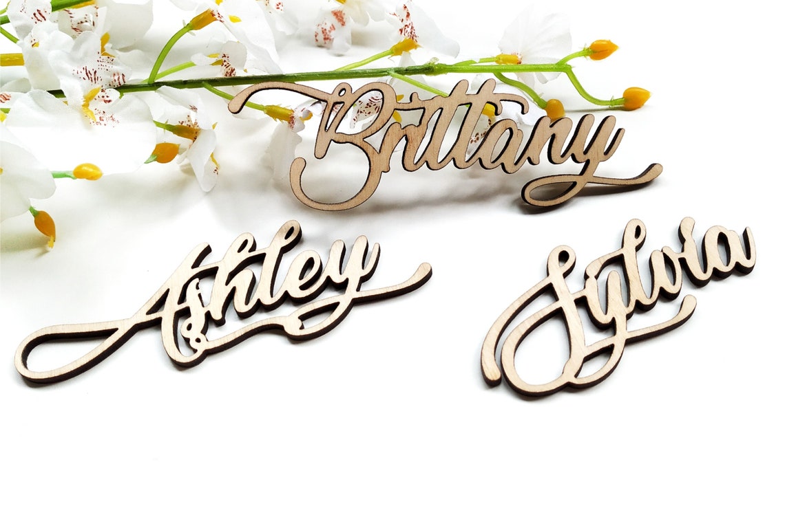 Table Name Signs, Plate Name, Wood Table Name, Wedding Table Place ...