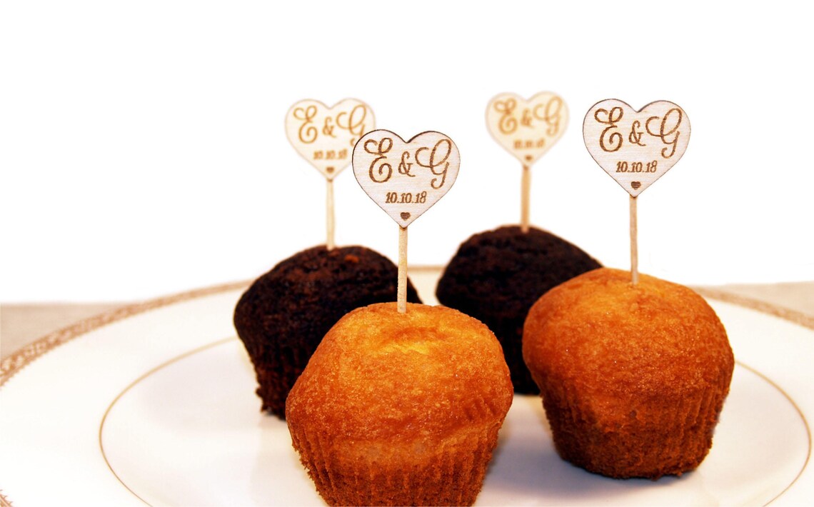 Wedding Toothpicks, Cupcake Toppers, Cupcake Toppers Wedding, Topper ...