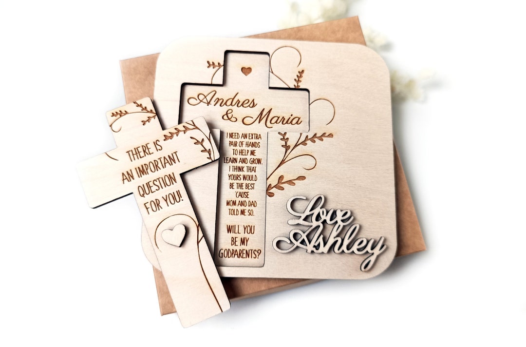 Godparents Godmother Godfather Invitation, Godparents Proposal, Will ...