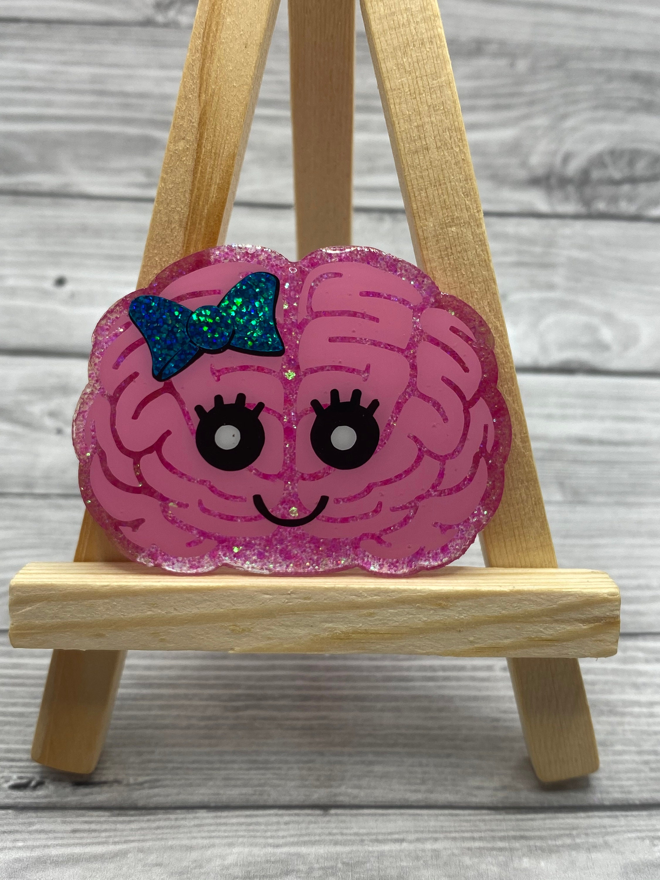 Brain Badge Reel Neuro Badge Reel Brain Badge Holder Pink | Etsy