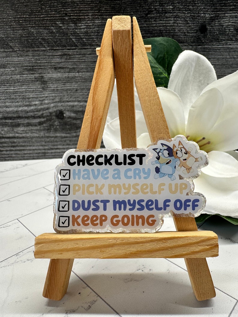 Chili's Checklist Bluey Inspired Badge Reel - Etsy