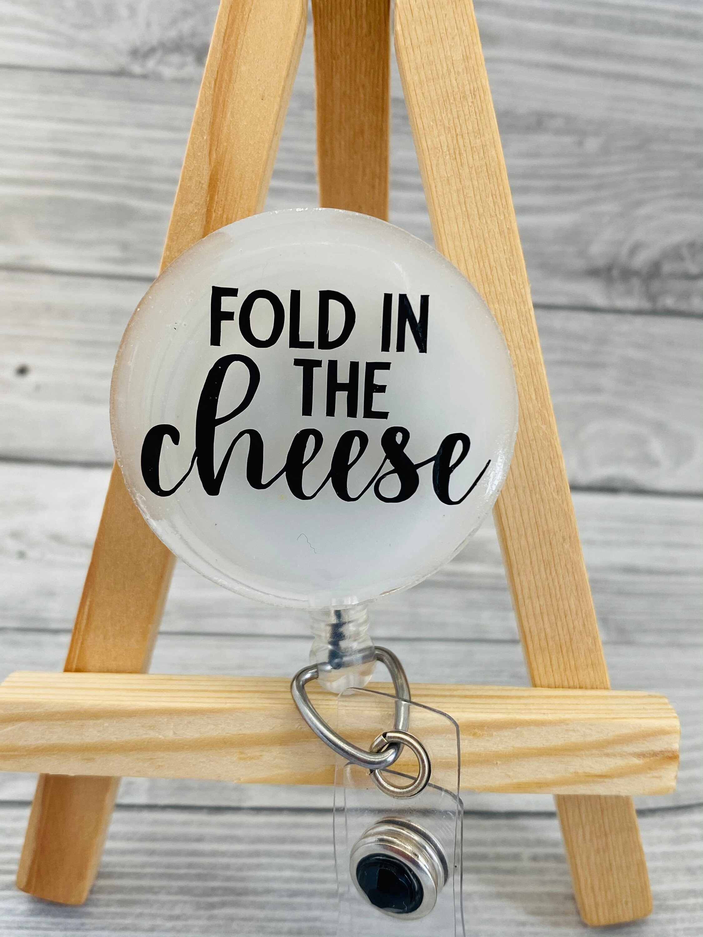 Fold in the Cheese Badge Reel - Etsy UK