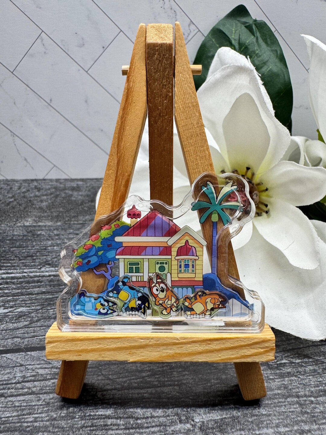Bluey House W/characters Badge Reel - Etsy