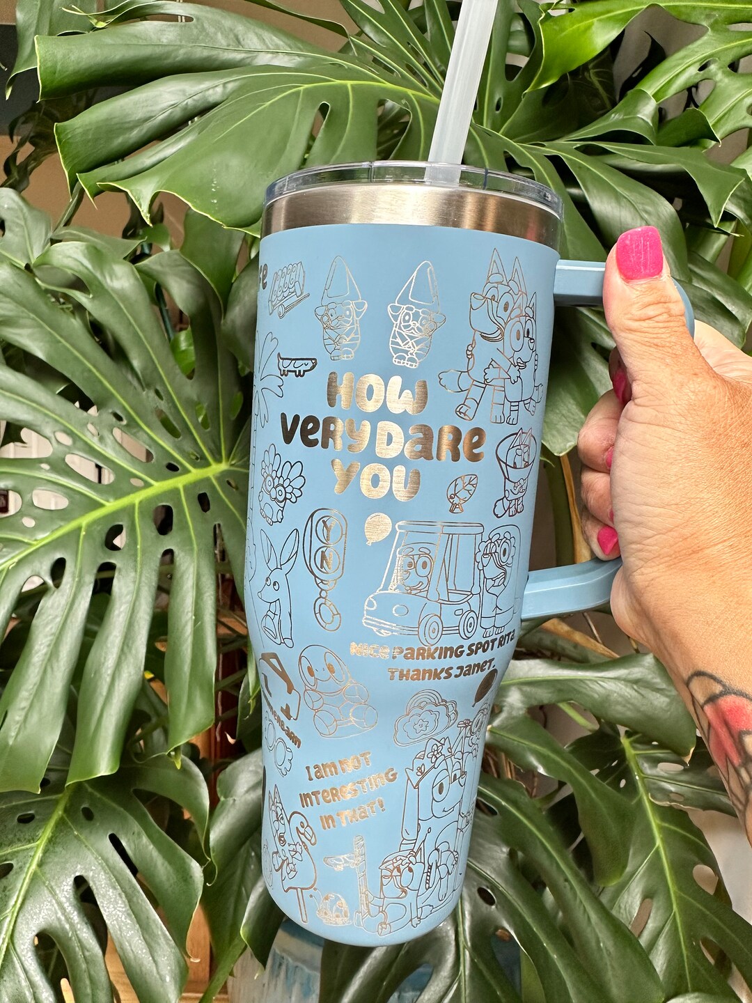 Blue Dog Themed Engraved 40 Oz Stainless Steel Insulated Tumbler! - Etsy