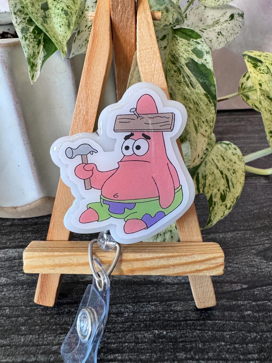 Patrick Star Spongebob Badge Reel - Etsy