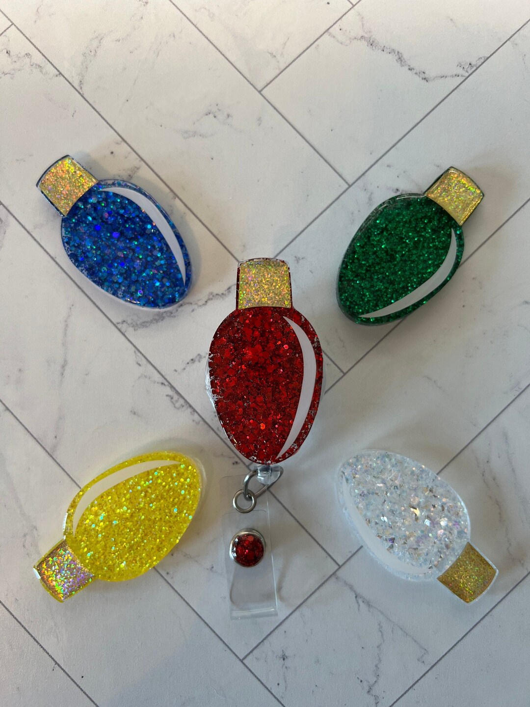 Christmas Light Badge Reel - Etsy